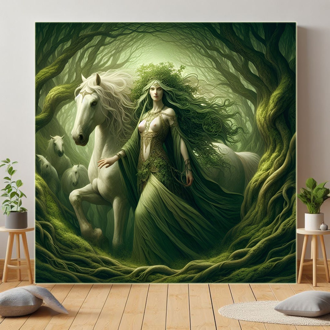 Aine Irish Goddess Poster, Greek Mythology Painting, Animal Poster ...