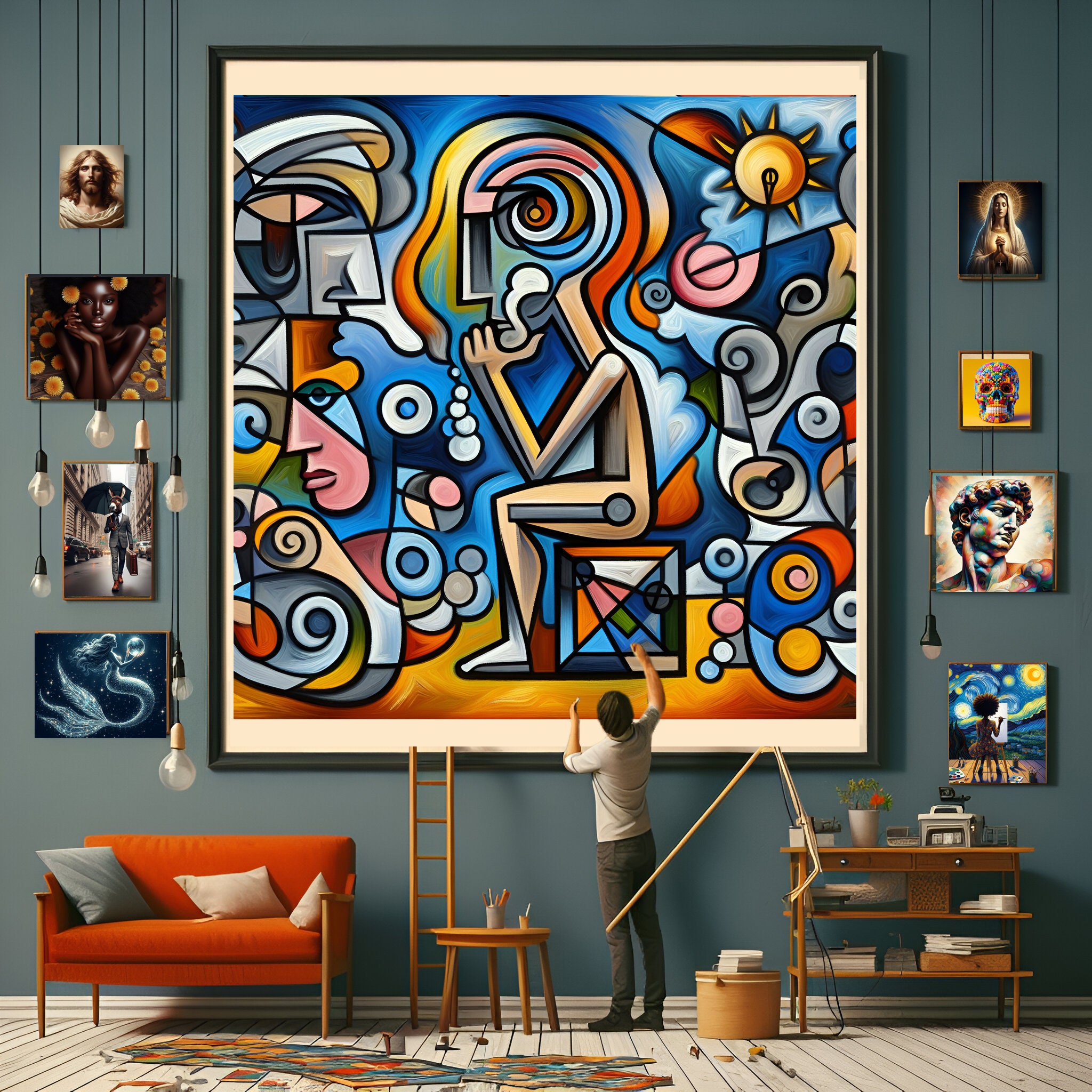 Picasso Wall Art, Picasso Painting Human Search for Meaning, Picasso ...