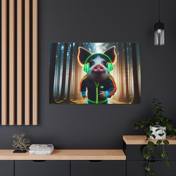Pig Canvas - Etsy