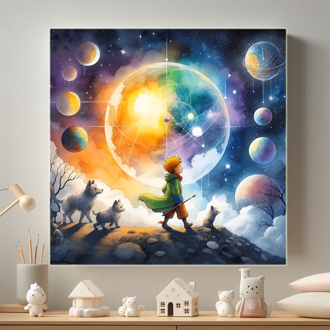Kids Room Wall Decor, Starry Sky Kids Children Artwork, Nursery Wall ...