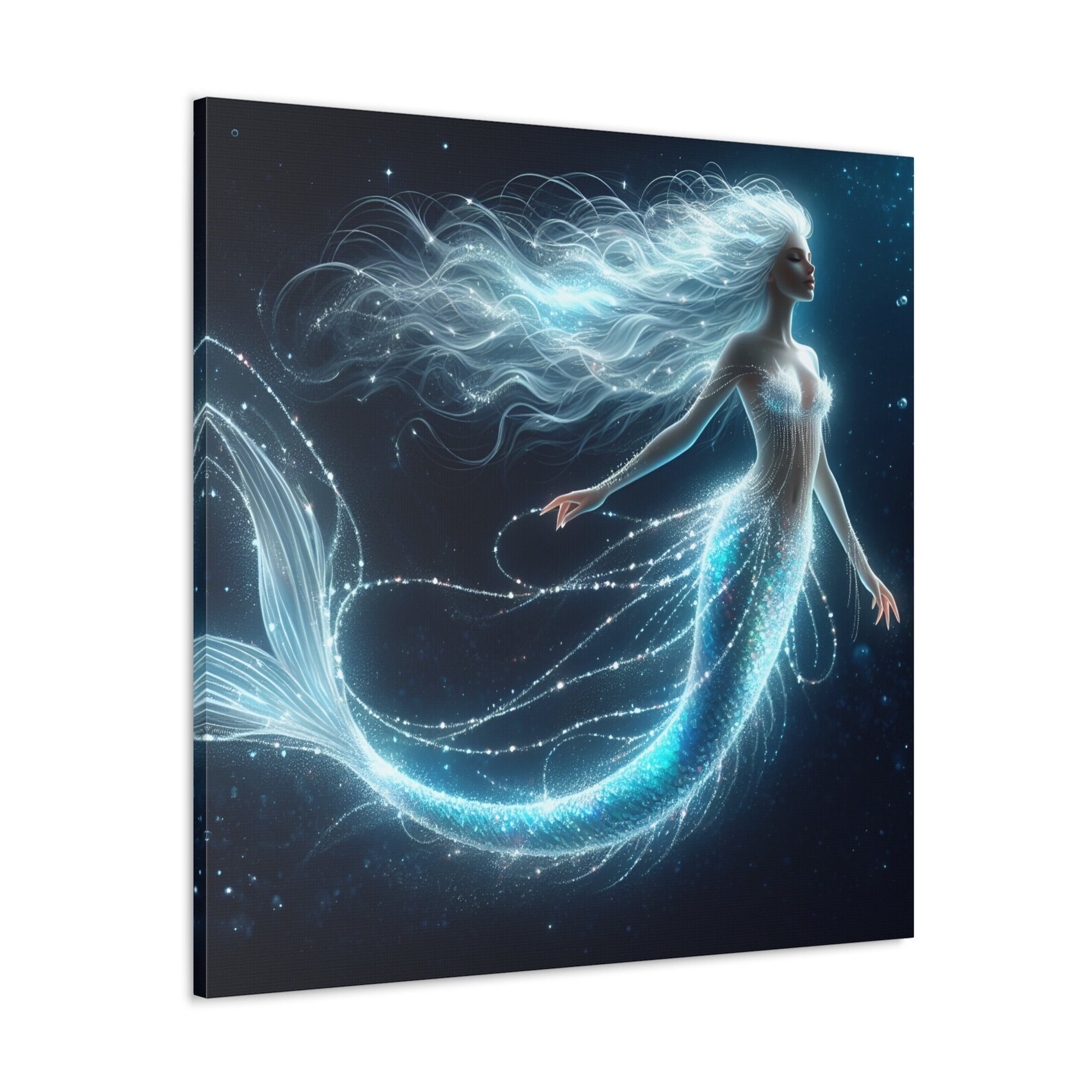 Mermaid Wall ART Decor, Mermaid Canvas Print, Mermaid Decor for Her ...
