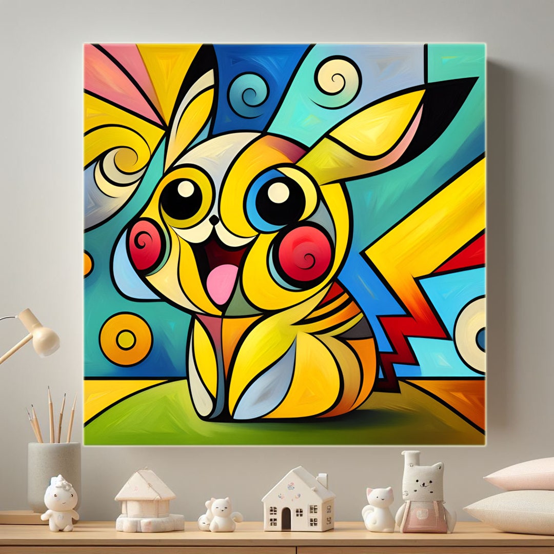 Cartoon Canvas Pablo Picasso Style, Cartoon Poster, Kids Room Canvas ...