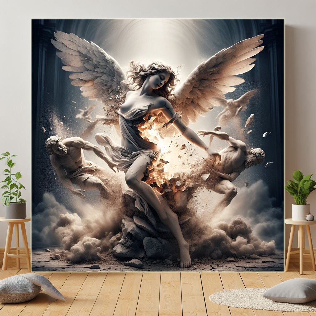 Michelangelo's Canvas or Poster, Home Decor, Renaissance Art ...