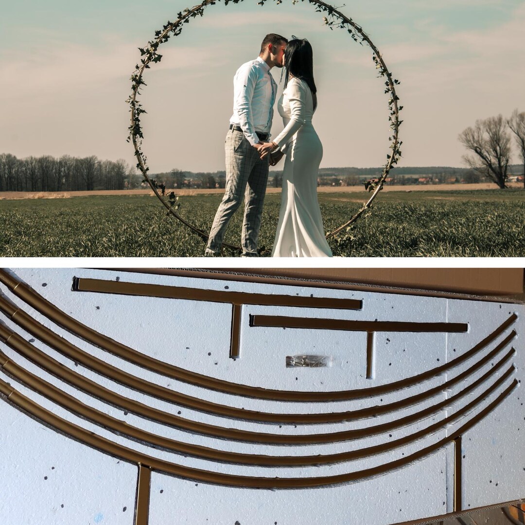 Round Wedding Arch / Metal Arch / Ceremony Wedding Arch / Wedding Decor ...