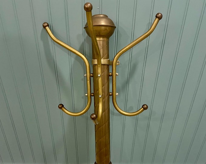 Vintage Brass Wall Mount Coat/hat Rack Barber Shop Style - Etsy