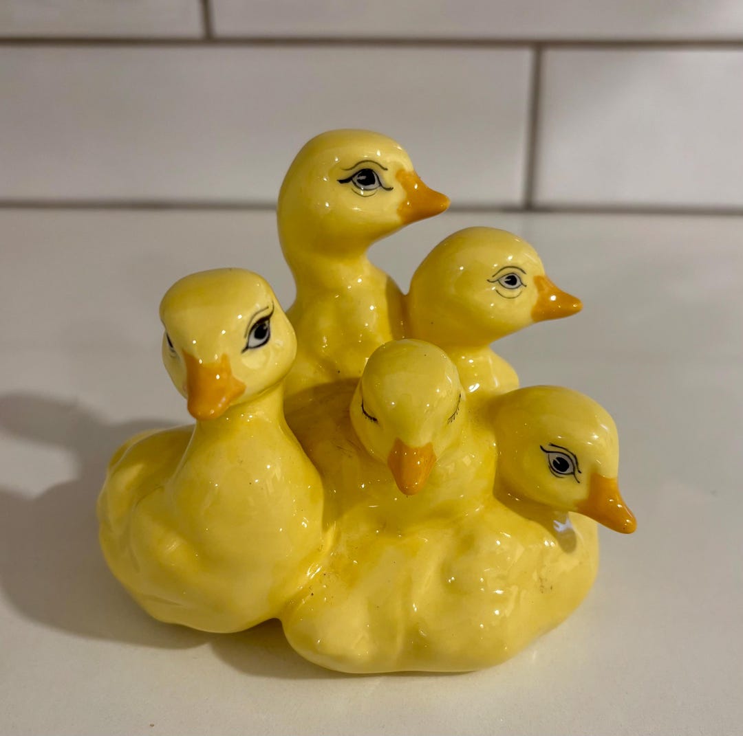 Vintage Ceramic Duck Duckling Figurine - Etsy