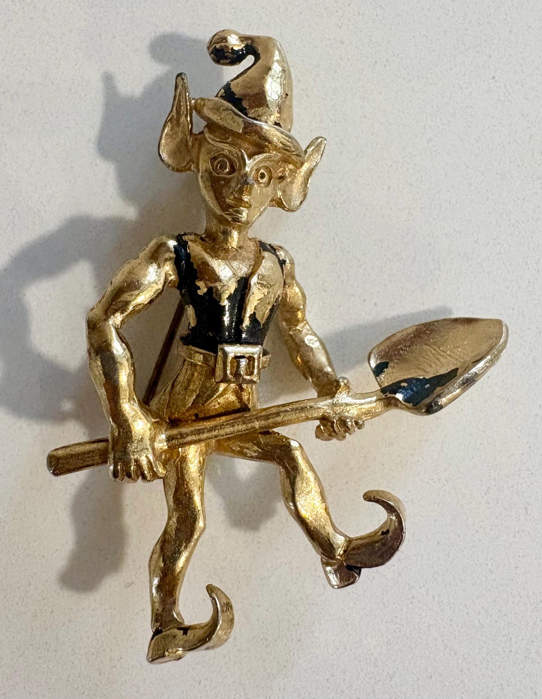 Vintage MCM Christmas Elf Leprechaun Gnome Pixie Digging With Shovel - Etsy