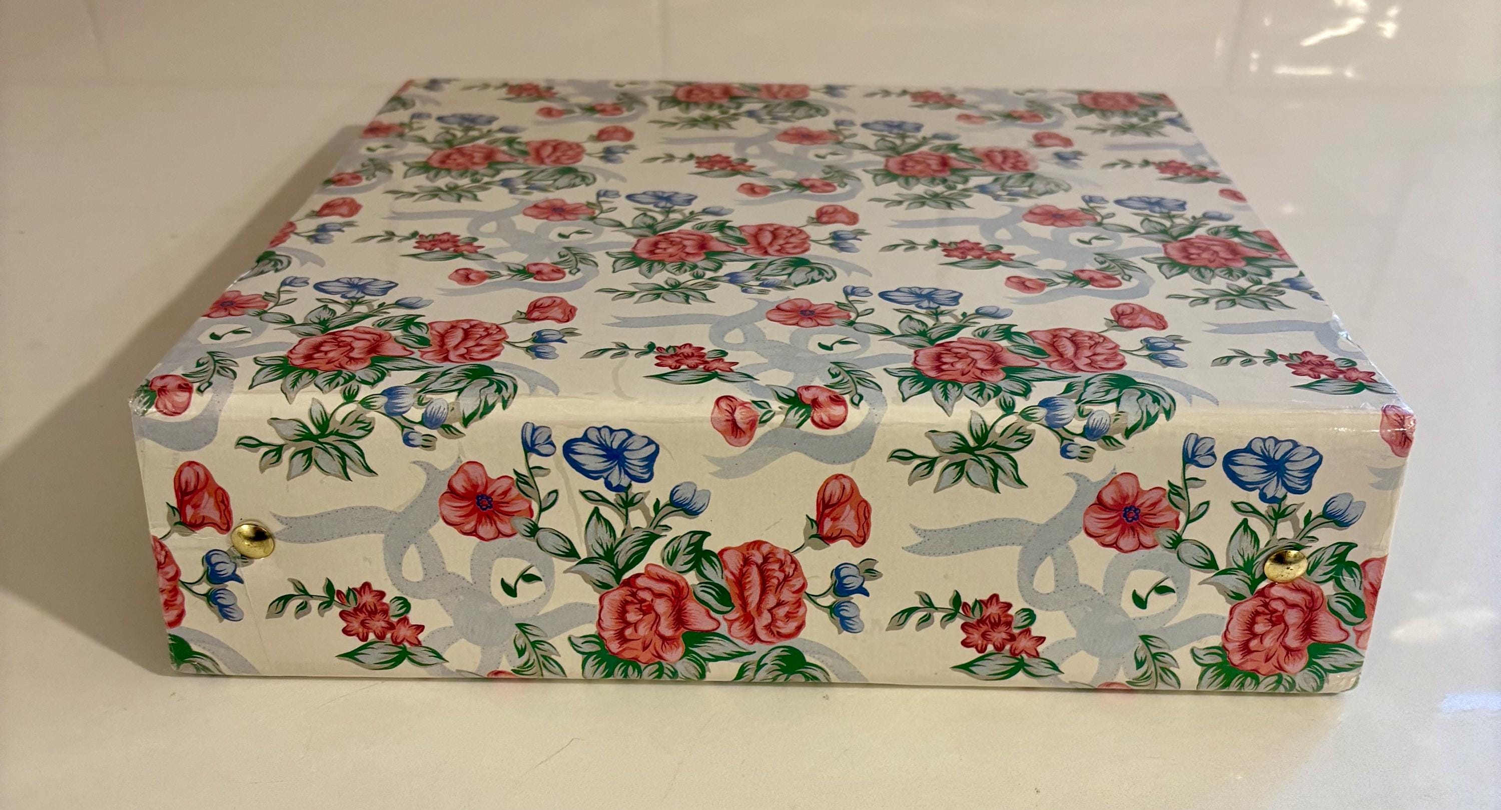 Vintage Cottagecore Floral Pink Roses and Blue Ribbons Photo Album or ...