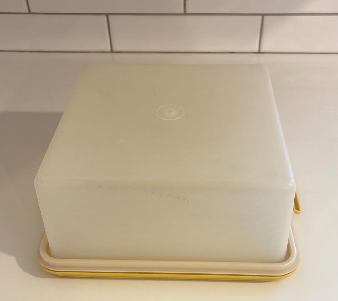 Vintage Tupperware Square Cake Taker - Etsy