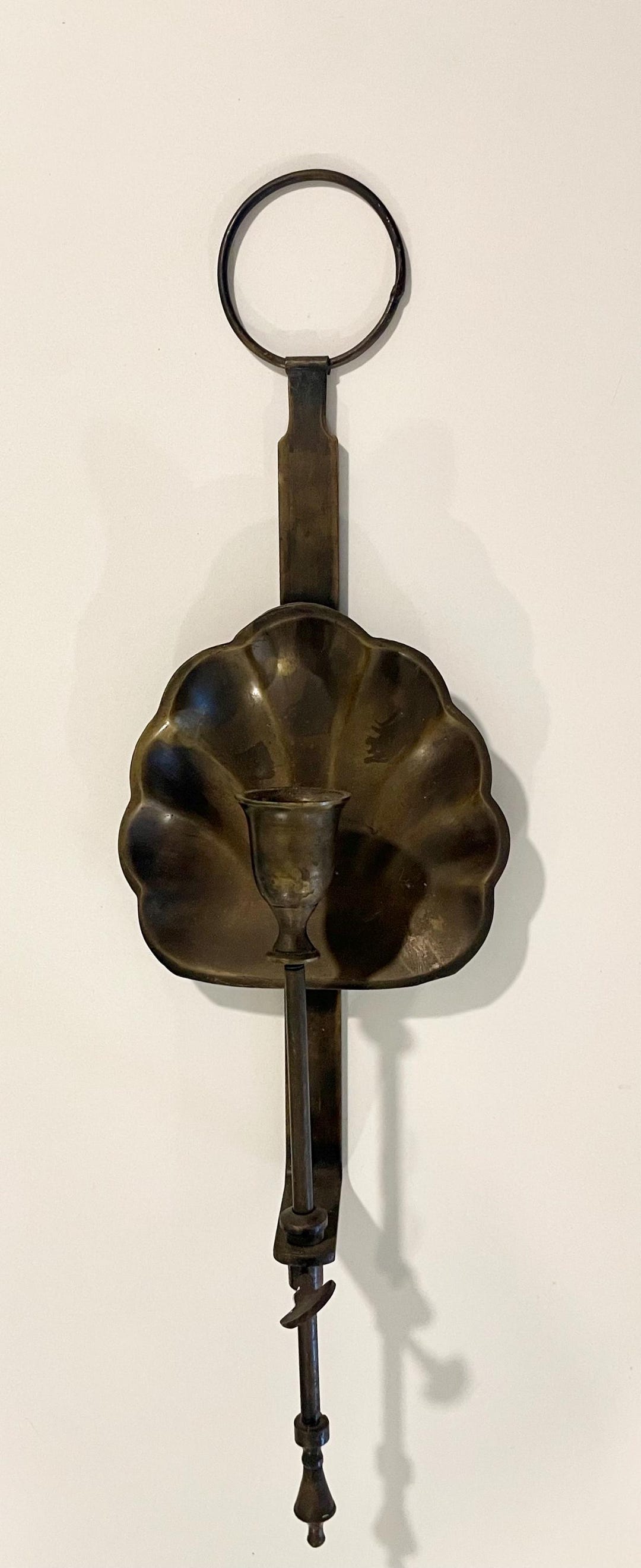 Vintage Brass Clamshell Scallop Seashell Candle Holder Wall Sconce - Etsy