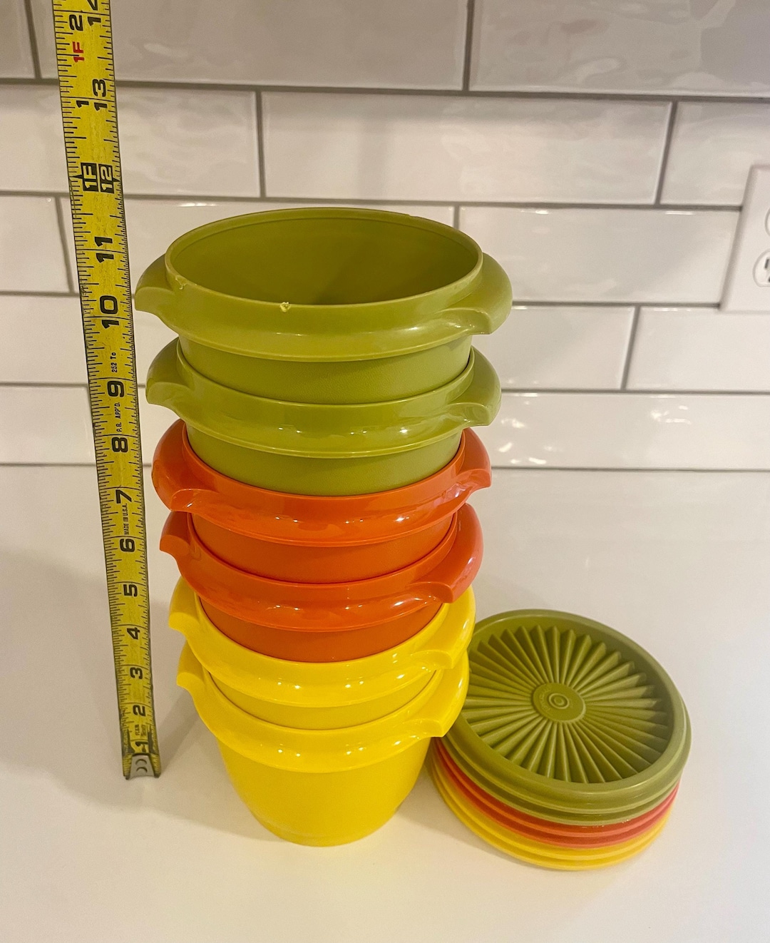 Set of 6 Miniature Vintage Tupperware Starburst Servalier Bowls With ...