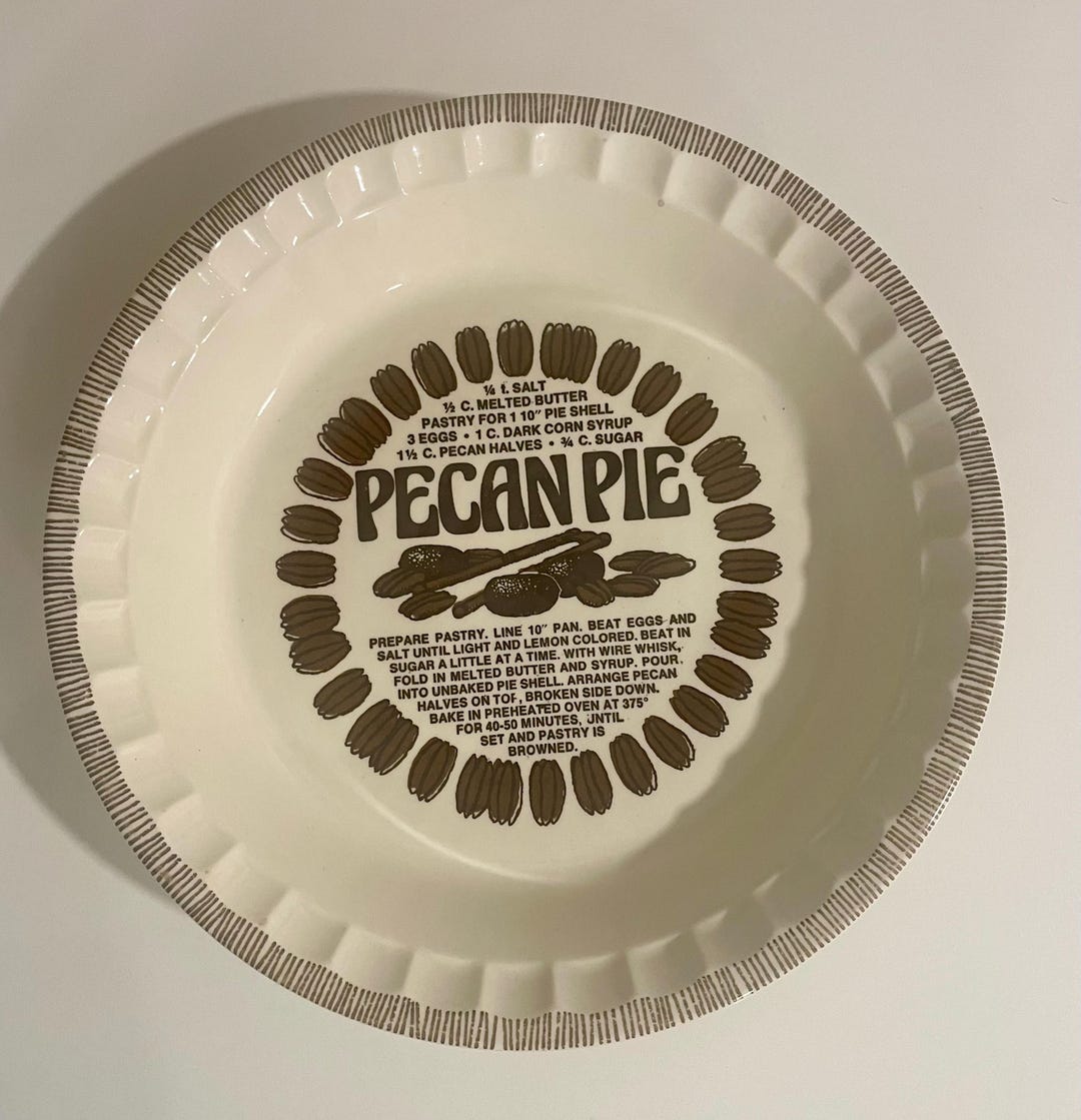 Vintage Pecan Pie Recipe Plate Royal China by Jeanette - Etsy