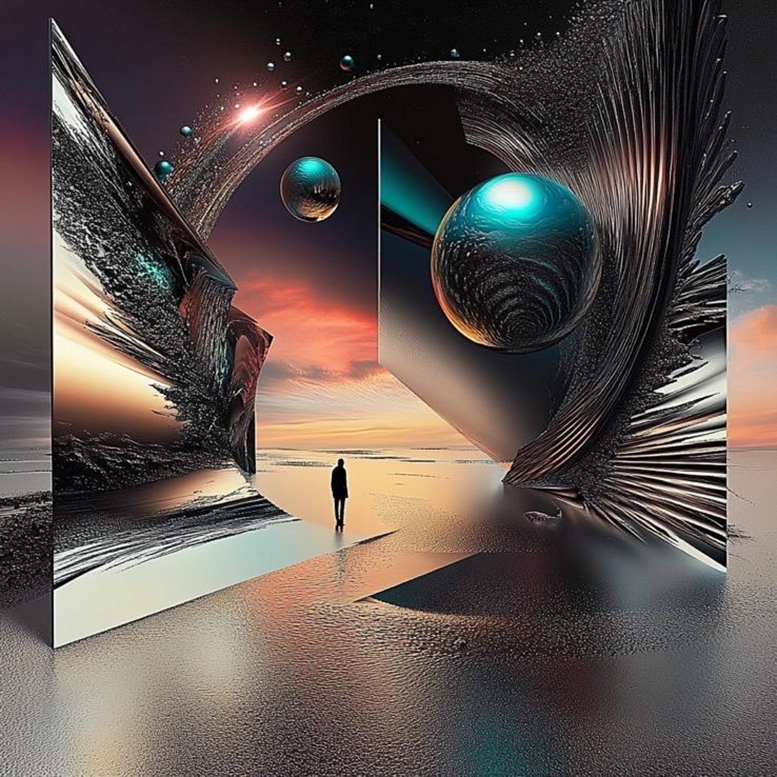 Inverse Dreams - Digital AI Sci-fi Concept Art - Etsy