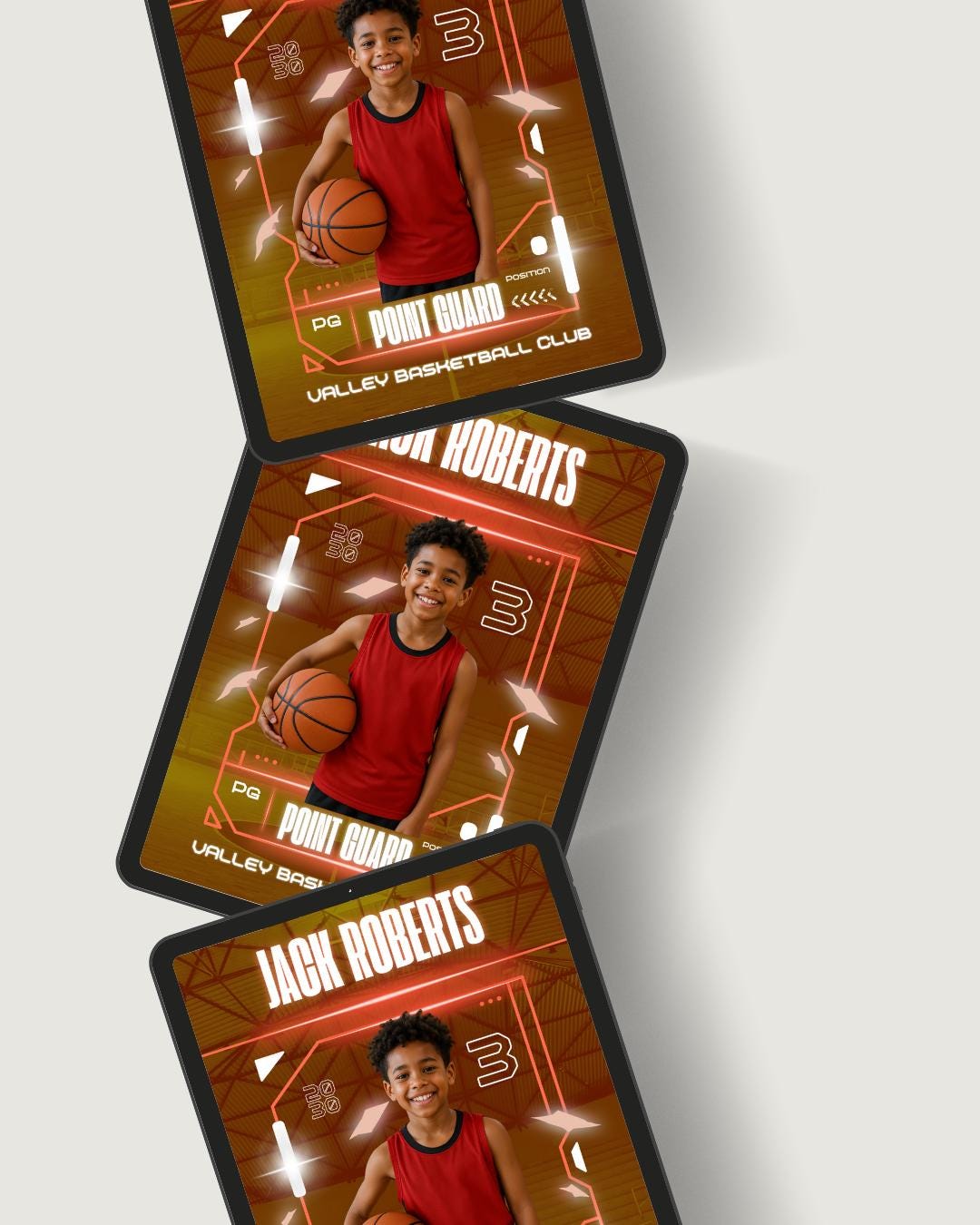 Basketball Card Template – Editable Canva Template - Etsy