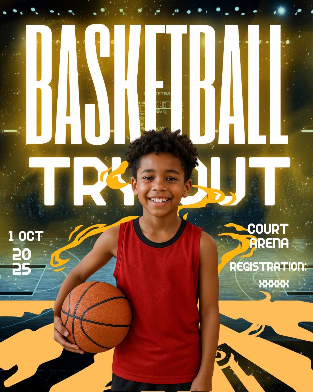 Basketball Try Out Template – Editable Canva Template - Etsy