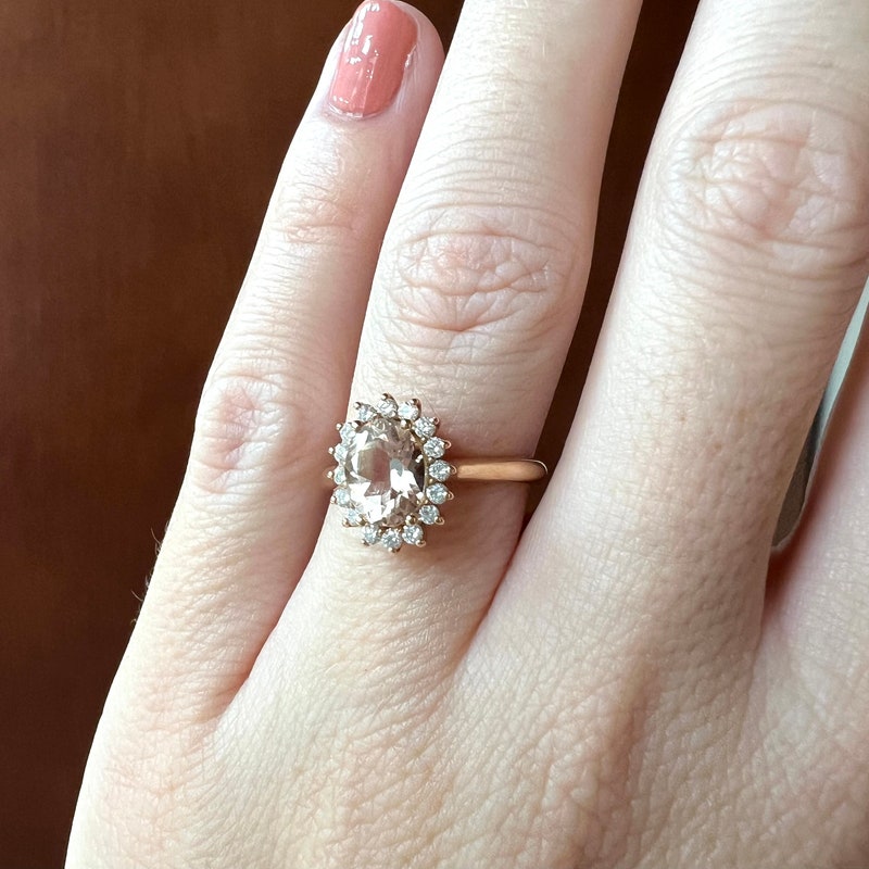 Anillo de oro rosa - Etsy España