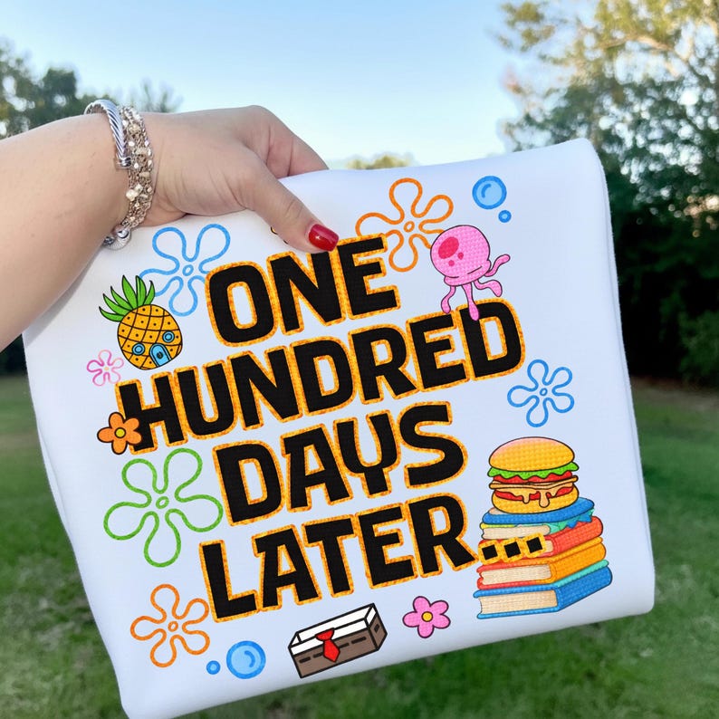 100 Days of School PNG, Funny Cartoon Graphic (digital Download ...