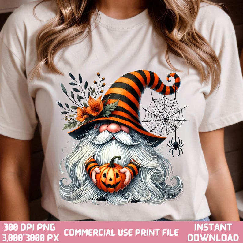 Watercolor Halloween Gnome of 8png, Clipart Buundle Png, Gnome Cute ...