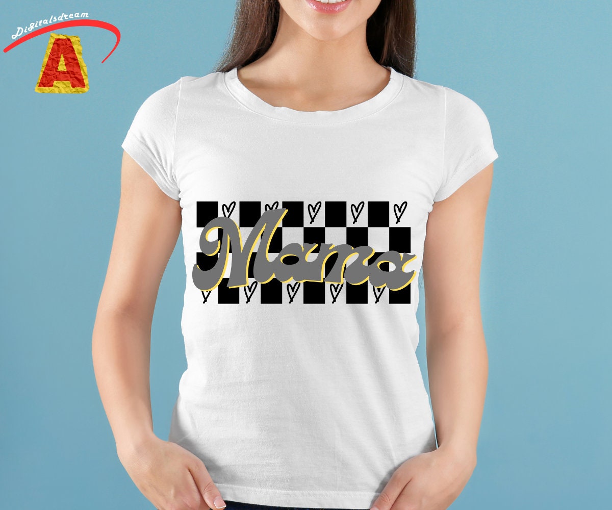 Retro Checkered Mama PNG / Mama Checkered, Mama Shirt Design / Retro ...