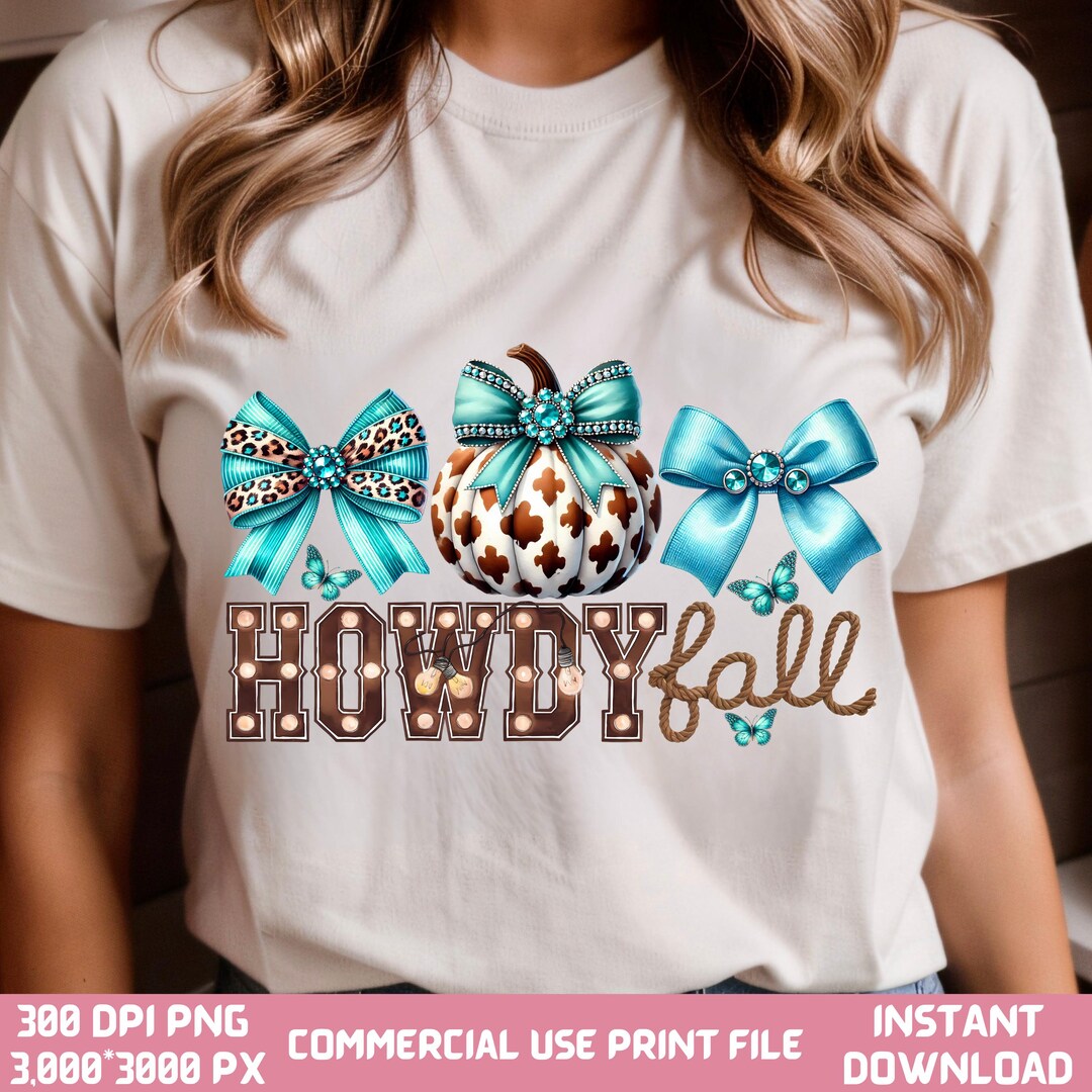 Howdy Fall Western Pumpkin Png Sublimation, Fall Cowhide Pumpkin, Fall ...