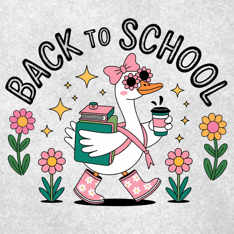 Funny Goose PNG, Spunky Back to School Sublimation Design, Digital ...