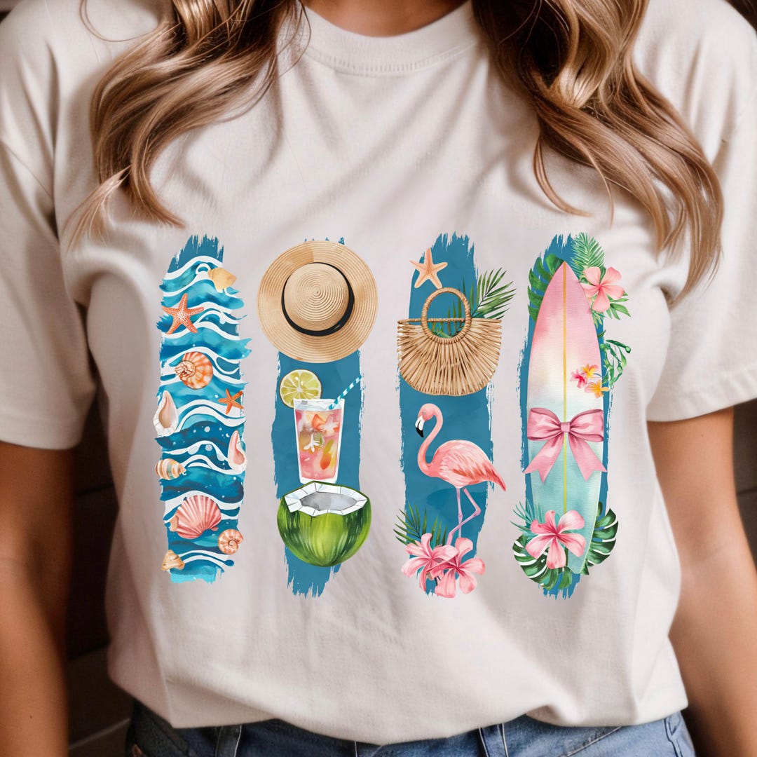 Tropical Summer Brush Stroke PNG, Beach Clipart, Vacation Sublimation ...