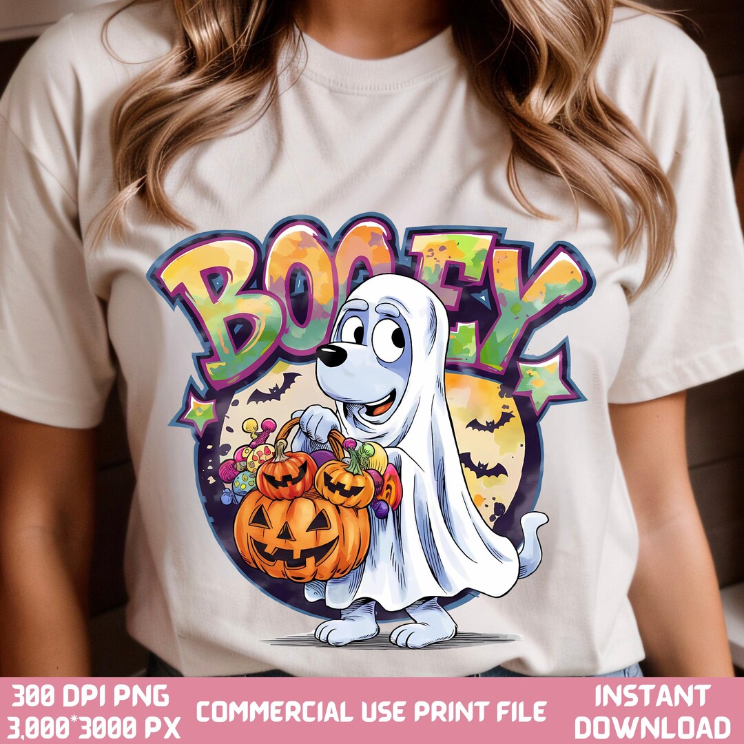 Watercolor Halloween Booey Bluey Cartoon Png, Halloween Png, Trick or ...