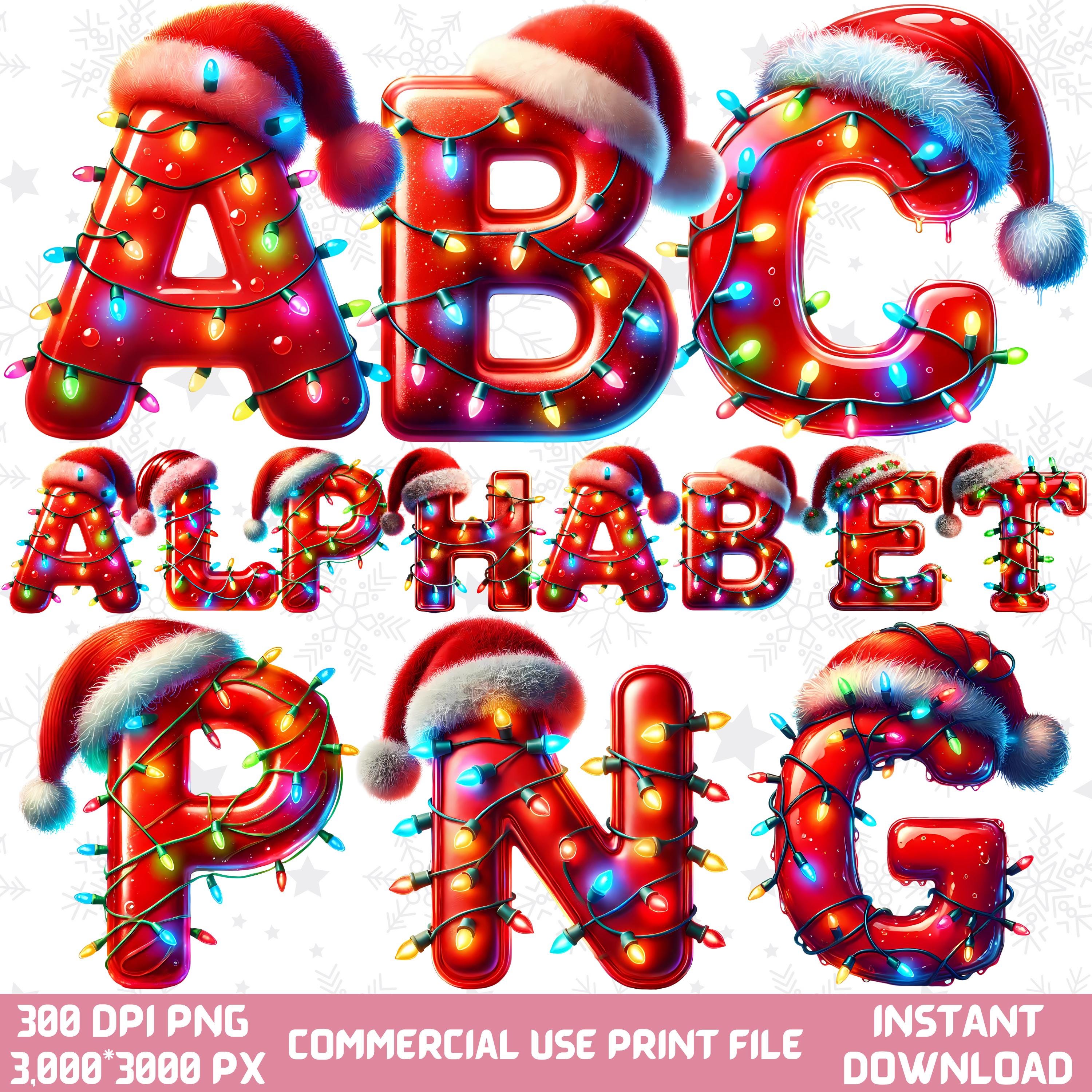 Christmas Light Alphabet Clipart - 26HQ Png, Memory Books, Card Making ...
