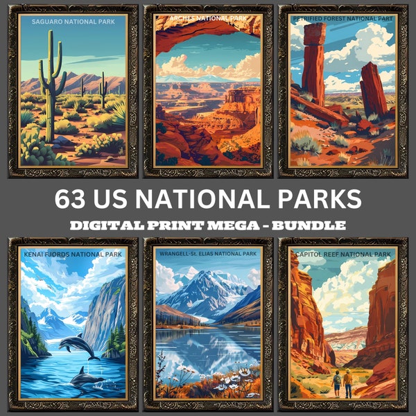Retro National Park Poster - Etsy
