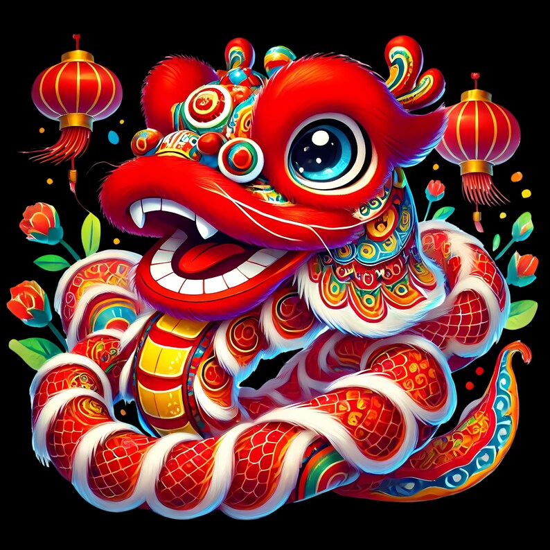 Year of the Snake PNG, Chinese New Year 2025, Sublimation Design ...