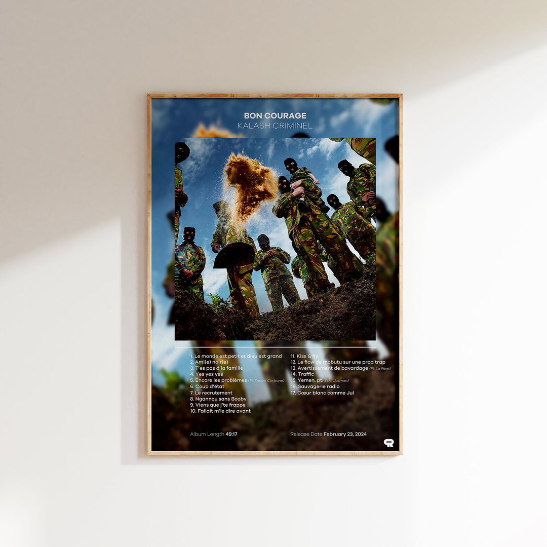 Album Cover Poster GOOD COURAGE by Kalash Criminel, Fr Rap Poster ...