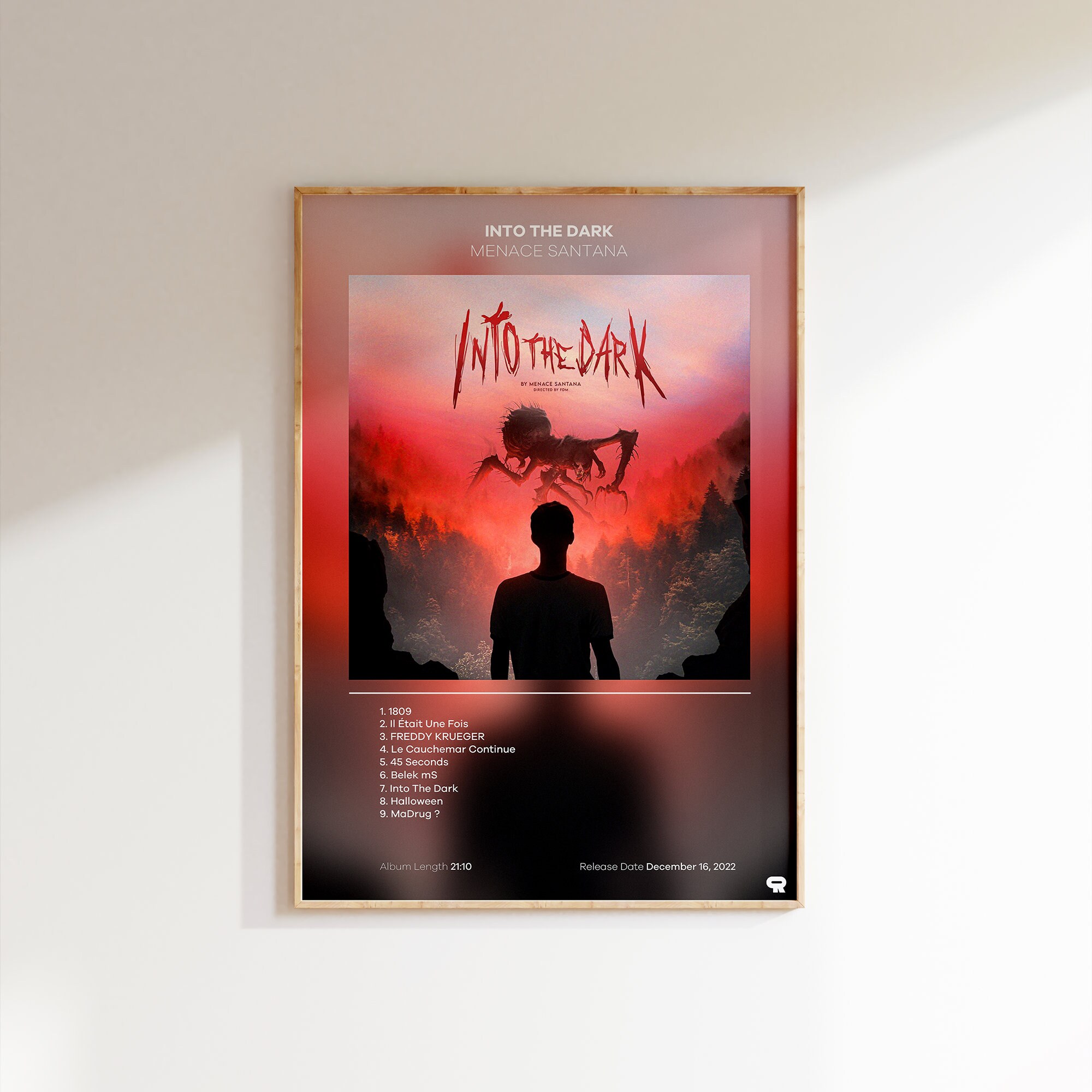 Album Cover Poster Into the Dark by Menace Santana, Fr Rap Poster ...