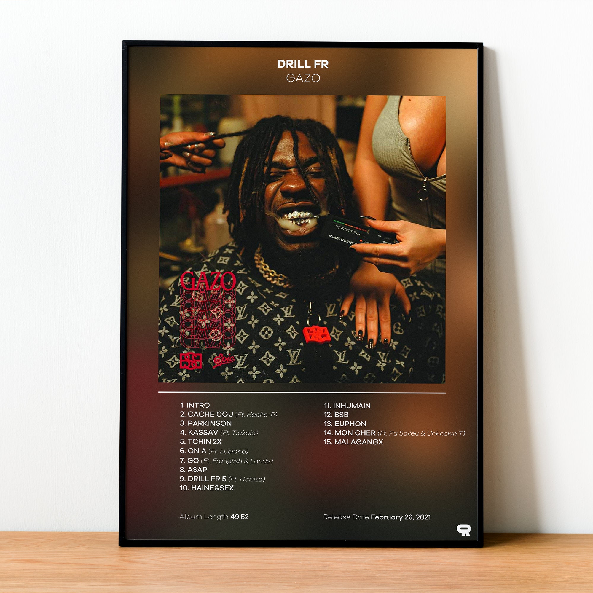 Album Cover Poster DRILL FR by Gazo, Fr Rap Poster, Rapper Poster ...