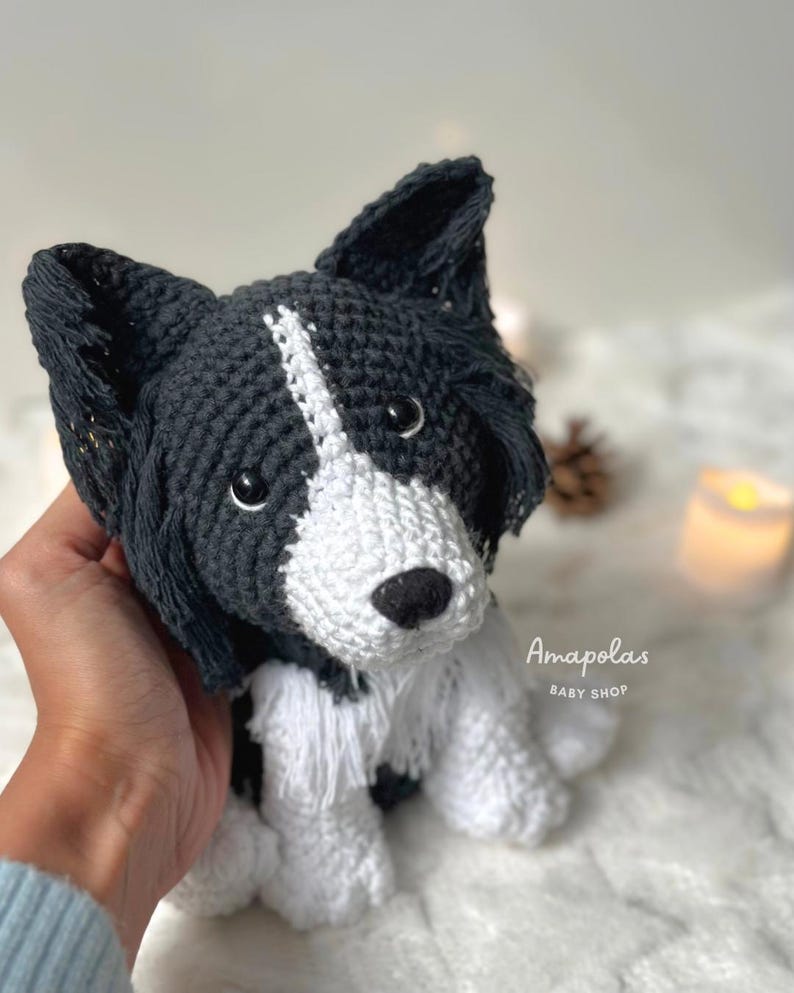 Crochet Pattern Border Collie Amigurumi | Border Collie Amigurumi ...