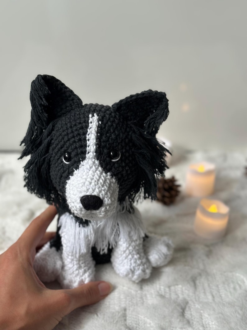 Crochet Pattern Border Collie Amigurumi | Border Collie Amigurumi ...