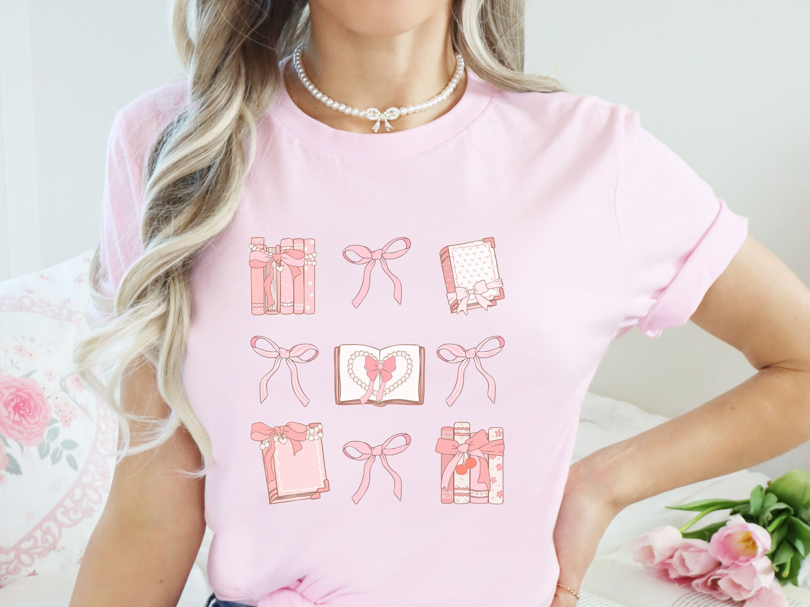 Coquette Book Lover Reading Shirt, Book Lover Gift, Librarian Shirts ...