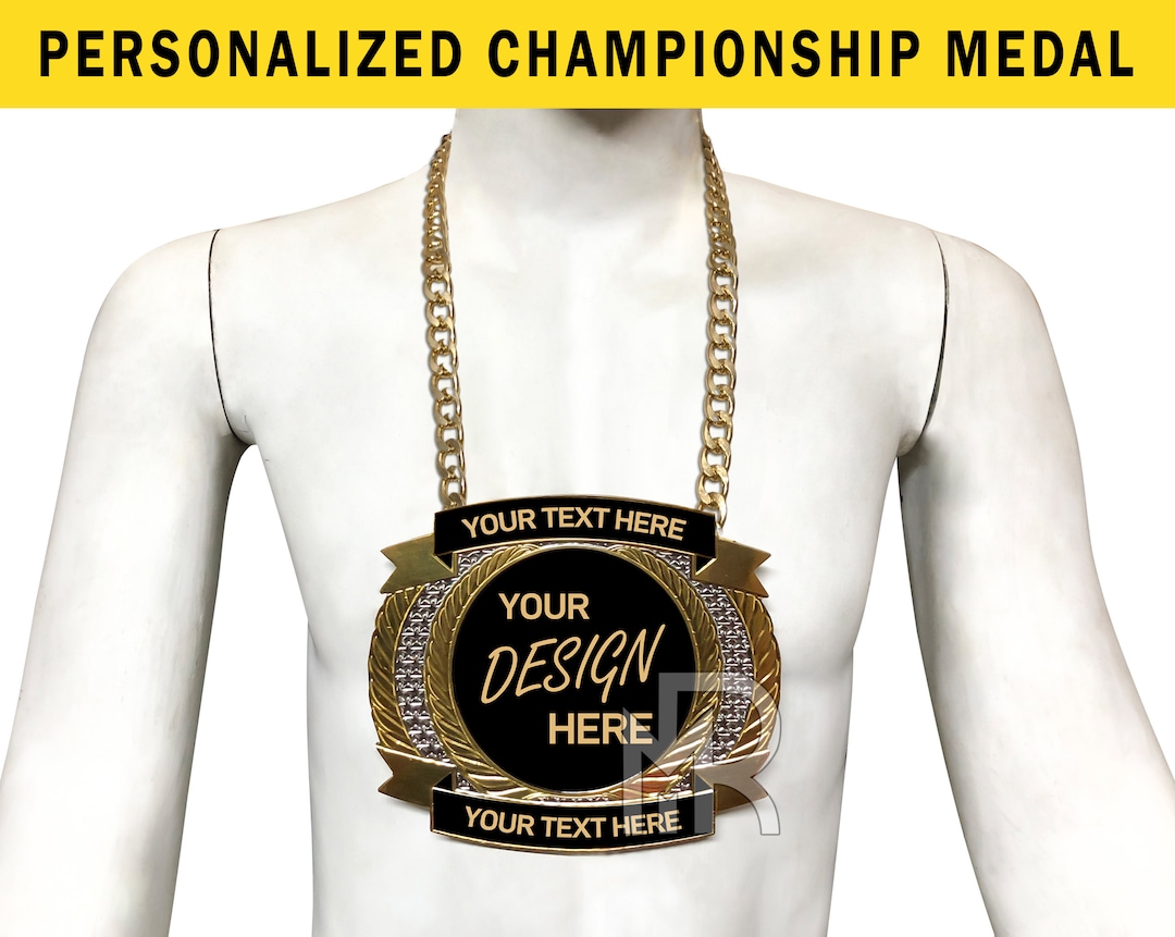 Championship Chain Medal, Personalize With Your Own Logo & Text ...