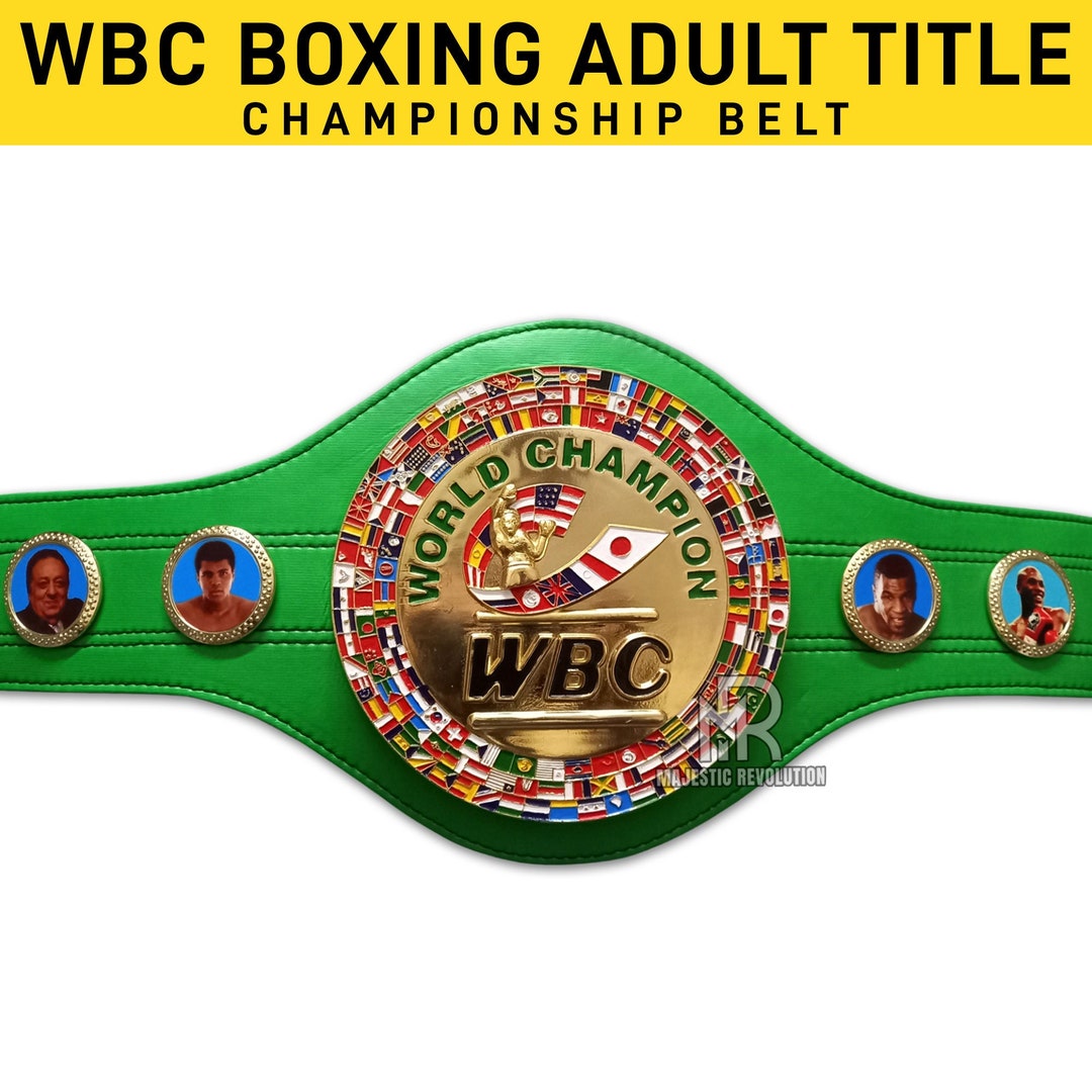 WBC World Boxing Champion Ship Belt 3D Replica 8MM Gold Plated Adult ...