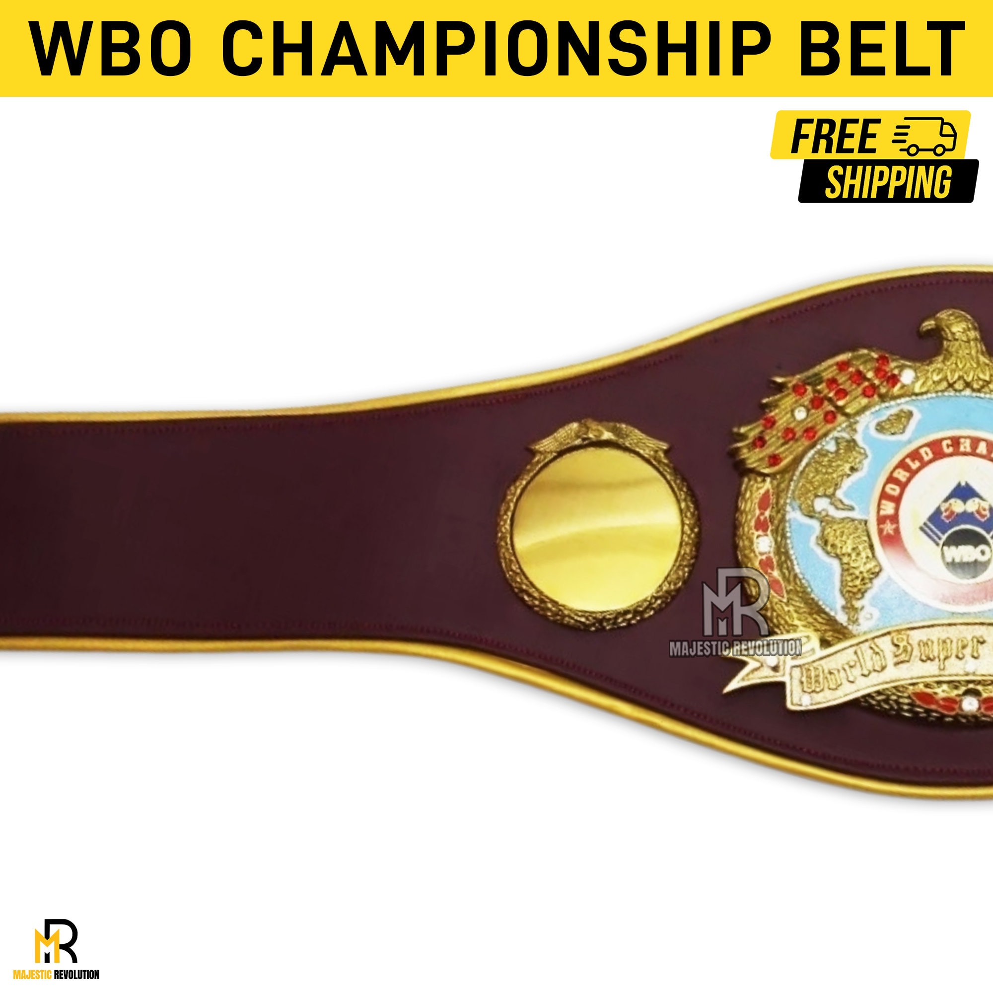 WBO Belt World Boxing Organization Championship Boxing Belt Adult Size ...