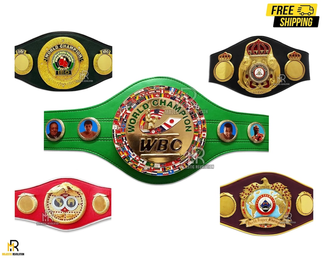 Boxing Championship Belt Set: Adult Size Replica - Collector Display - Etsy