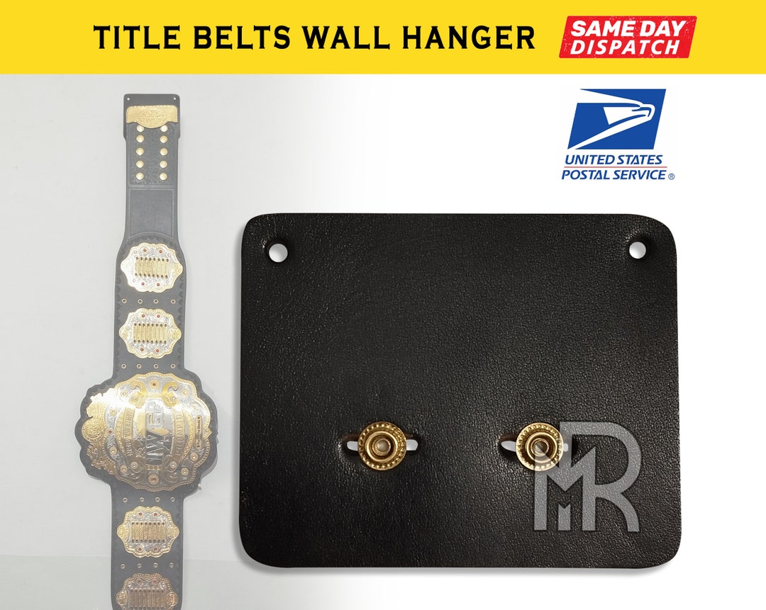 Wrestling Belts Wall Hanger Adjustable Size Real Leather Title Belt ...