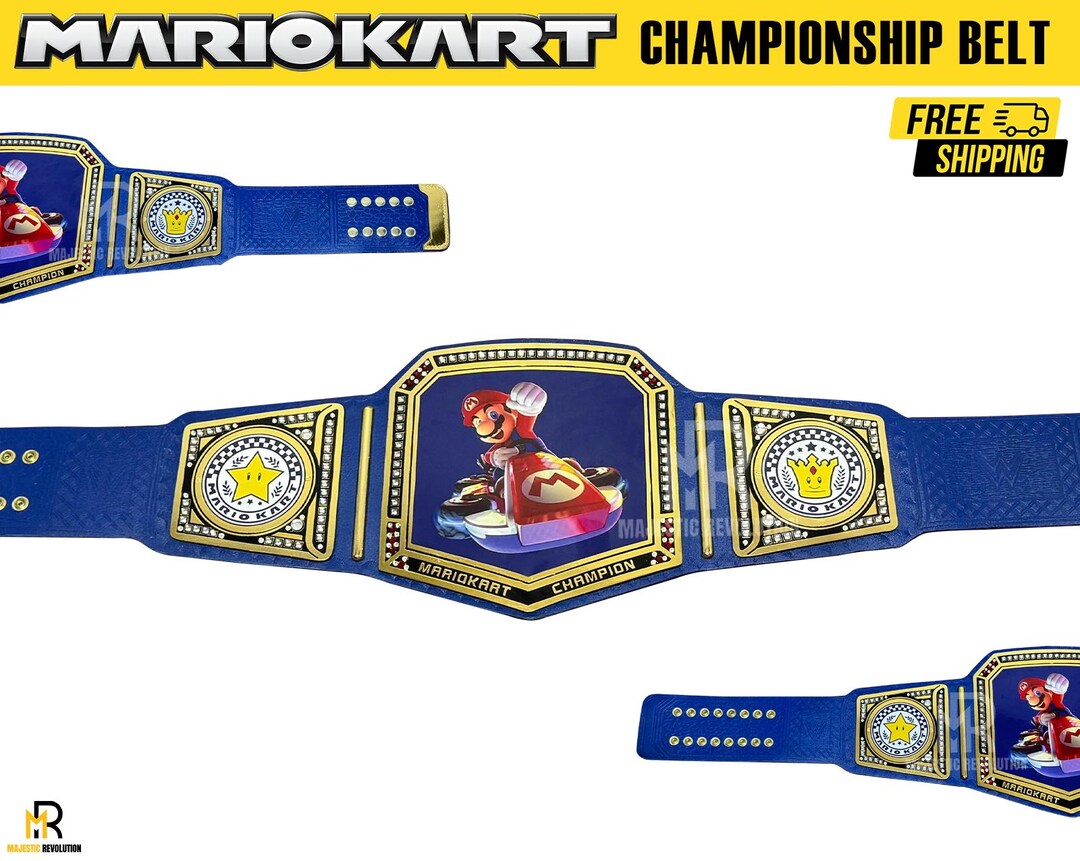 Mario Kart 8 Deluxe Champion Belt - Adult Size Genuine Leather Strap - Etsy