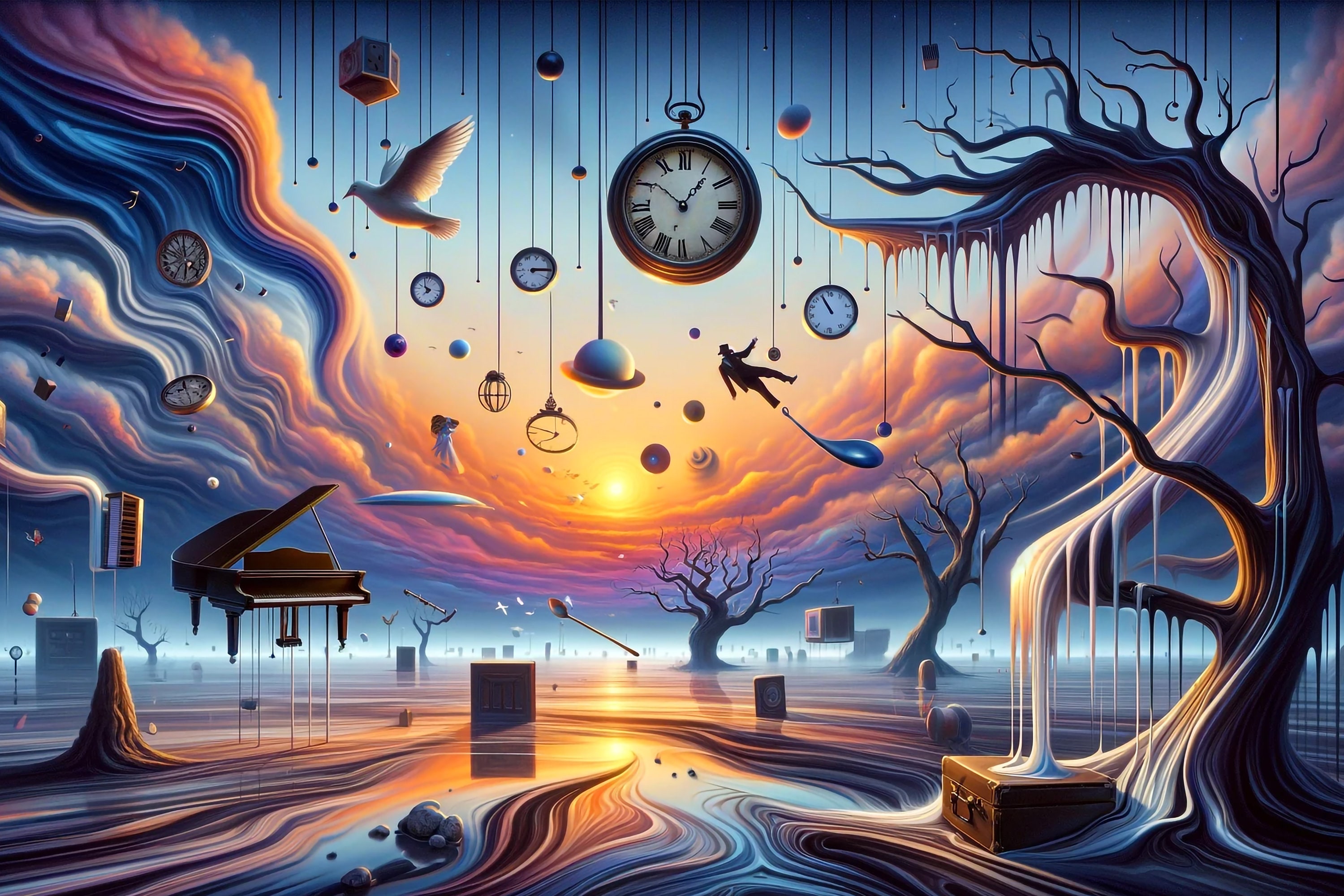 Elegy of Time Echoing the Surreal World of Salvador Dali Wall Art Digital Art Dali Salvador Dali Print Salvadore Dali Dali Artful Art Etsy