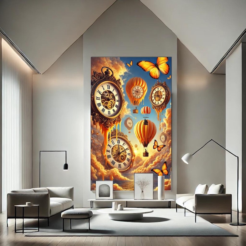 Salvador Dali Melting Clock Art: Surreal Dreamscape Print (digital ...