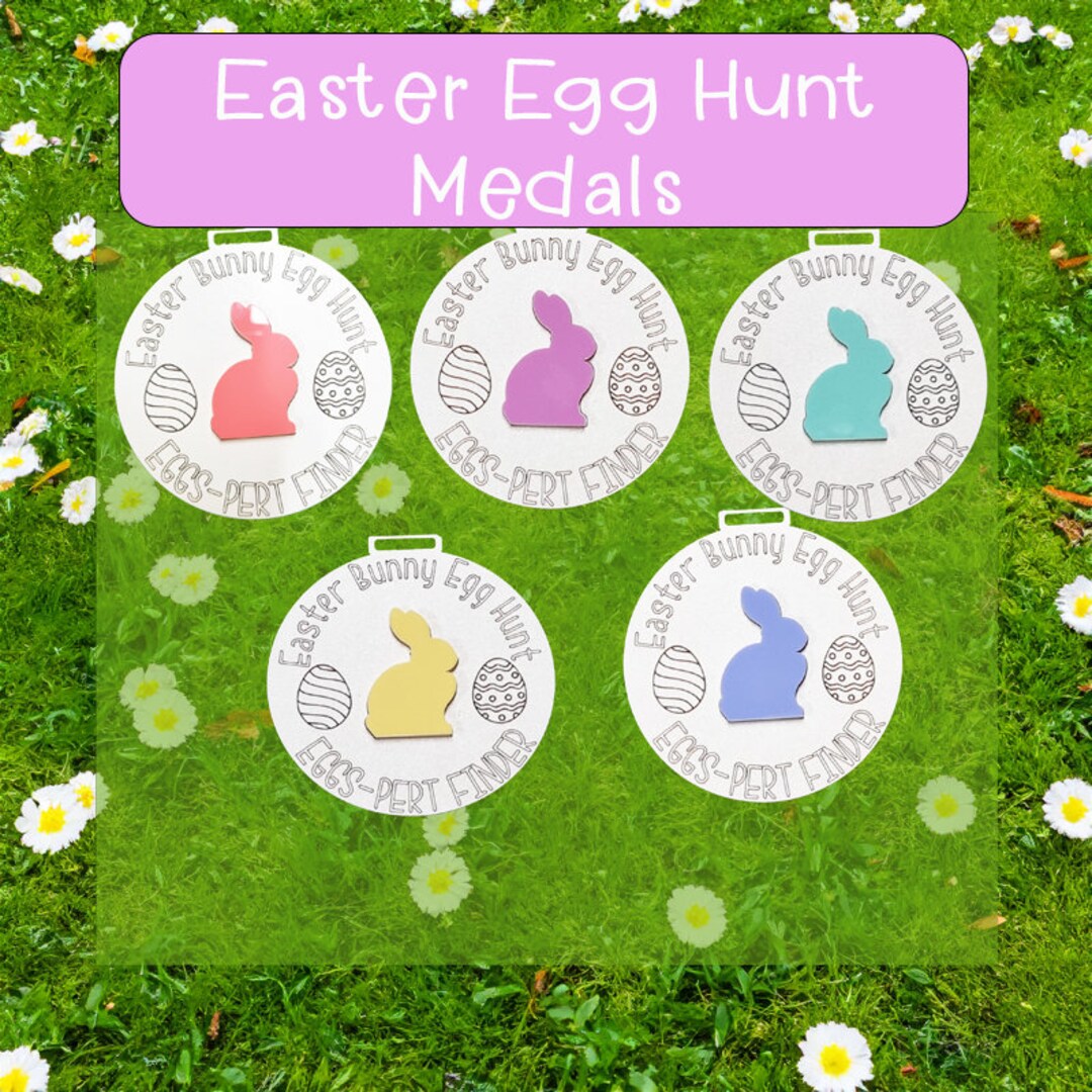 3D Easter Egg Hunt Bunny Medal – Fun Kids Award – Personalised Easter ...