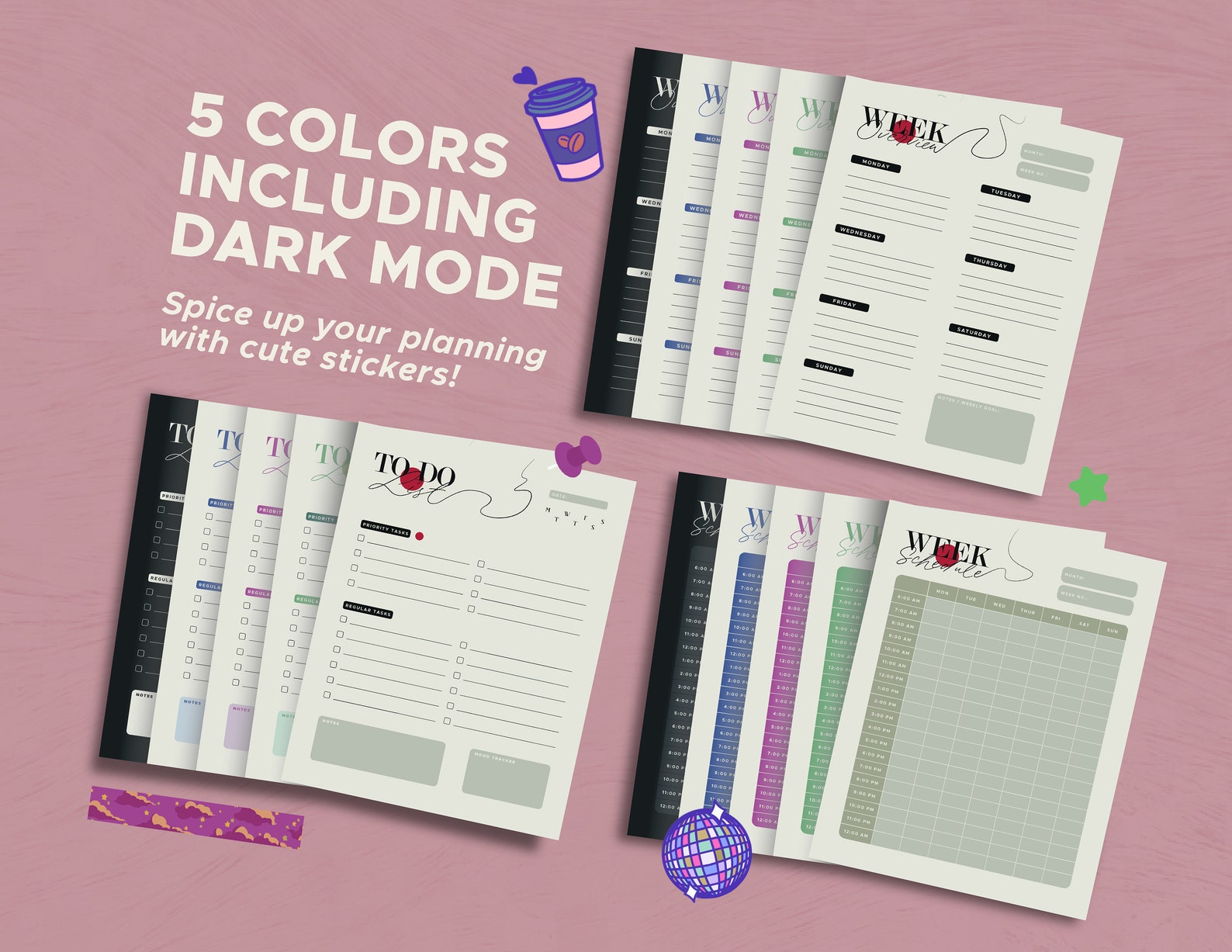 Digital Printable to Do List | Cute Aesthetic Daily Weekly Template ...