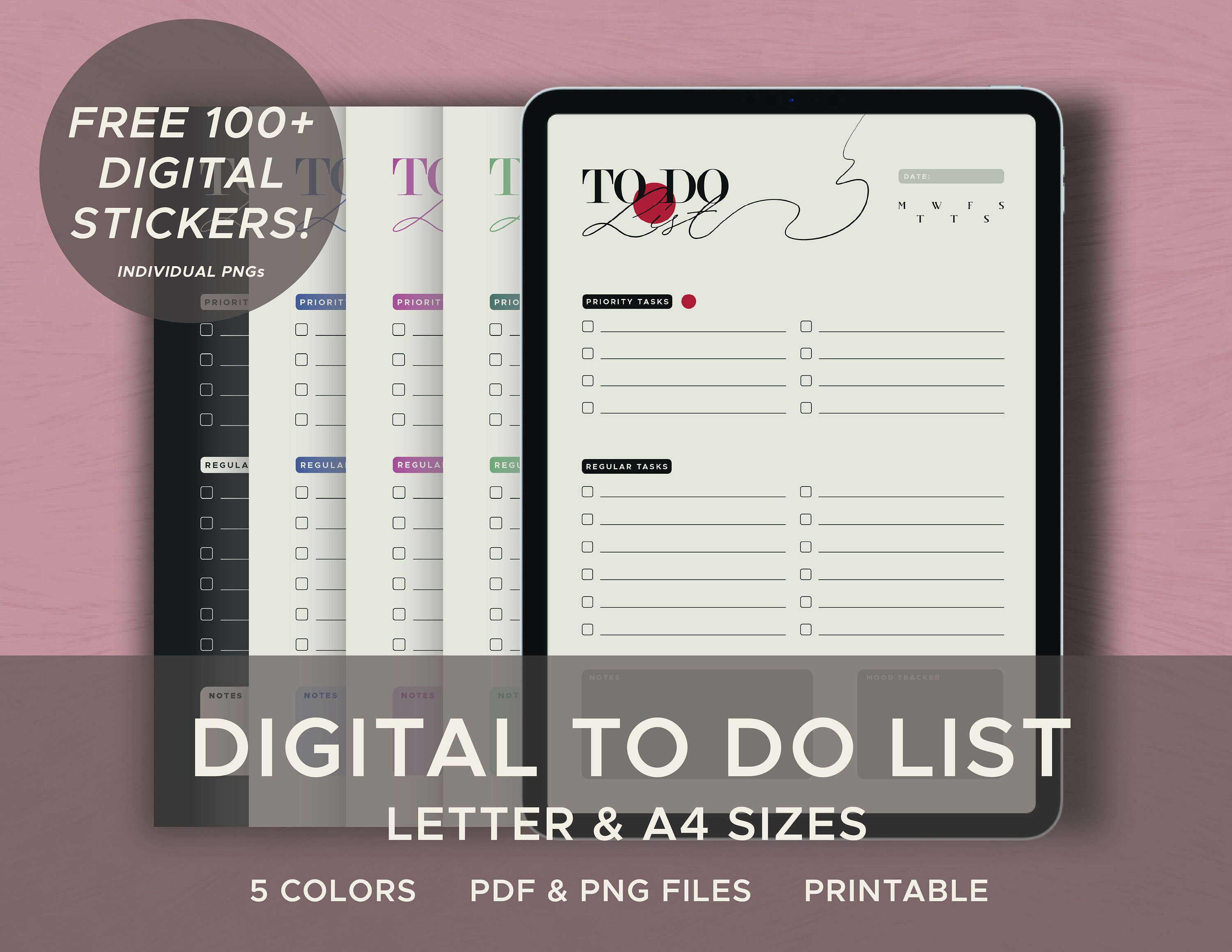 Digital Printable to Do List | Cute Aesthetic Daily Weekly Template ...