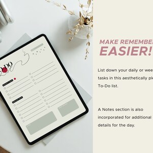 Digital Printable to Do List | Cute Aesthetic Daily Weekly Template ...