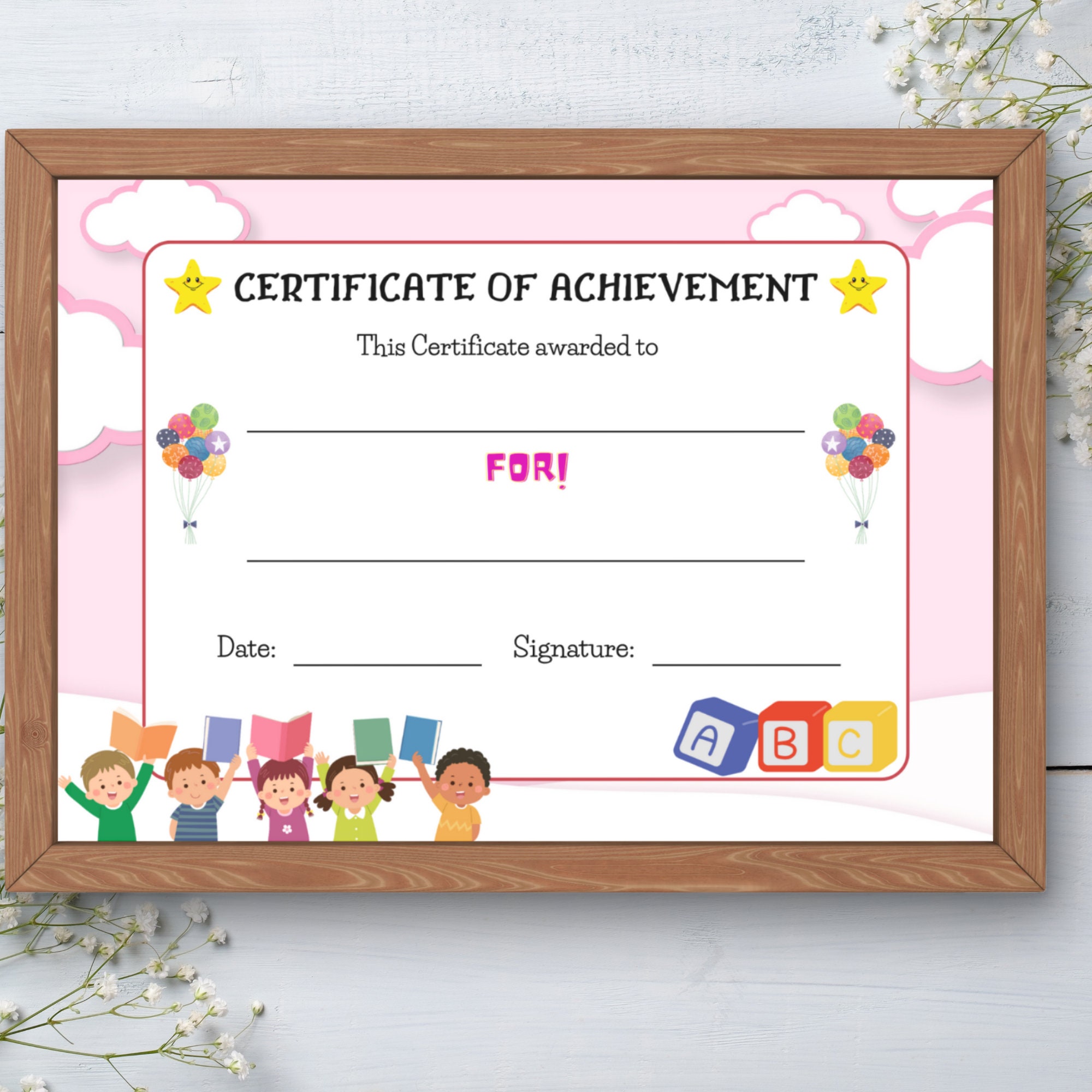 Kids Certificate of Achievement, Well Done Certificate,good Behaviour ...