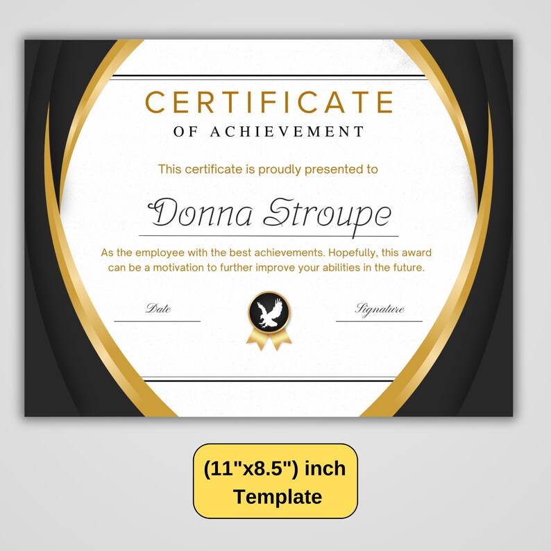 Certificate of Achievement , Editable Achievement Certificate Template ...